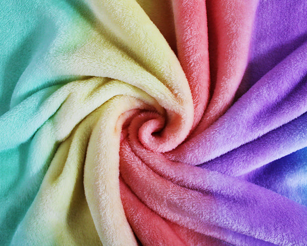 Cuddle Fleece - Pastel Rainbow – Lilac and Rose Fabrics